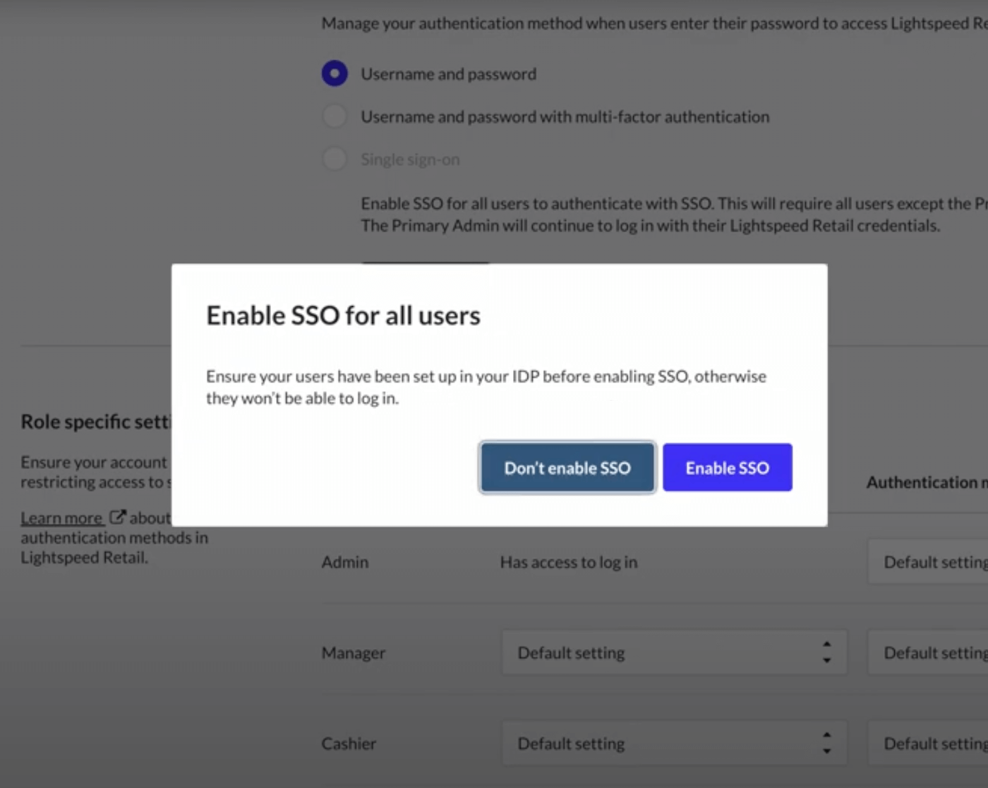 Connecting your identity provider to Retail POS – Lightspeed Retail (X-Series)