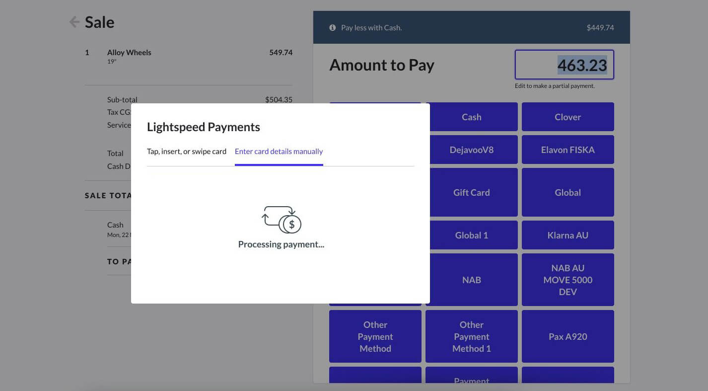 Processing payments with Lightspeed Payments for Retail POS (X-Series ...