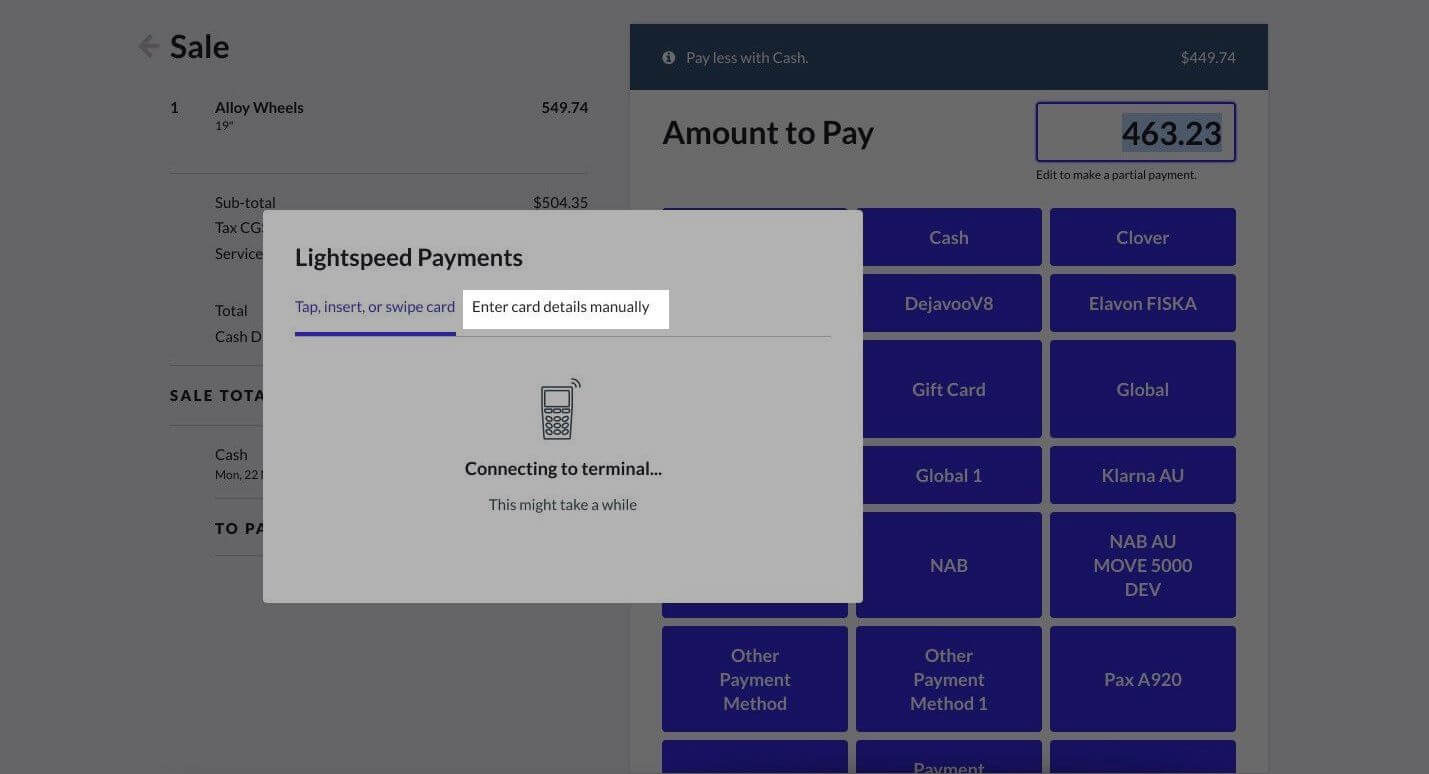 Processing payments with Lightspeed Payments for Retail POS (X-Series ...