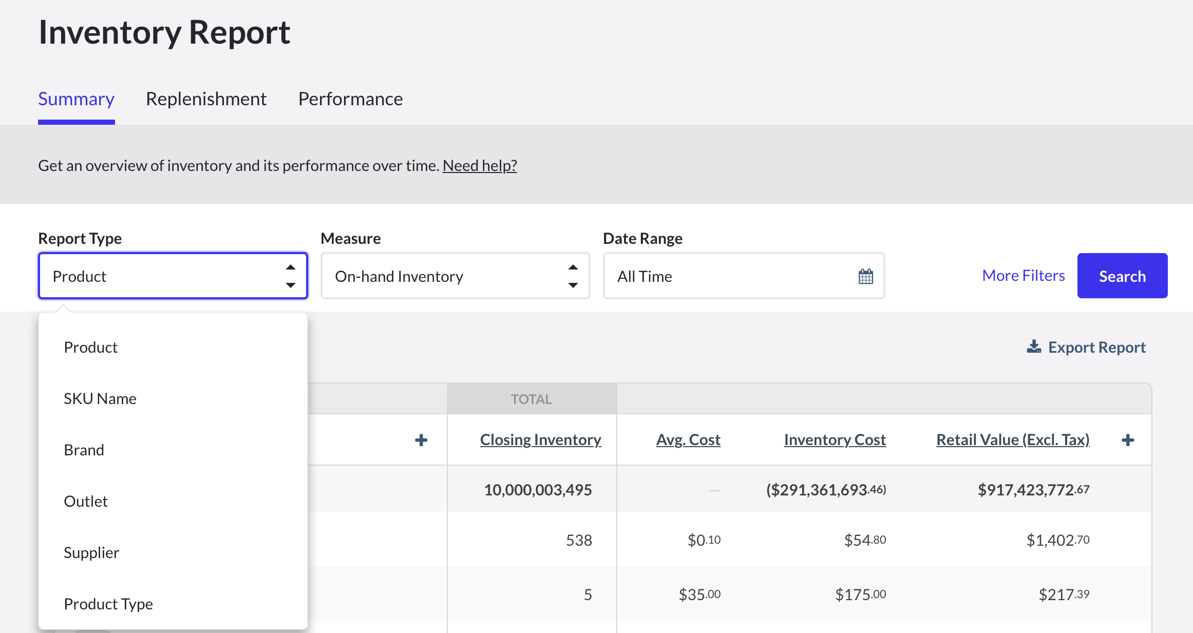 Customizing your inventory reports – Lightspeed Retail (X-Series)