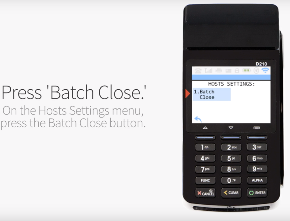 How to close the batch on a Pax D210 – Lightspeed Retail (X-Series)