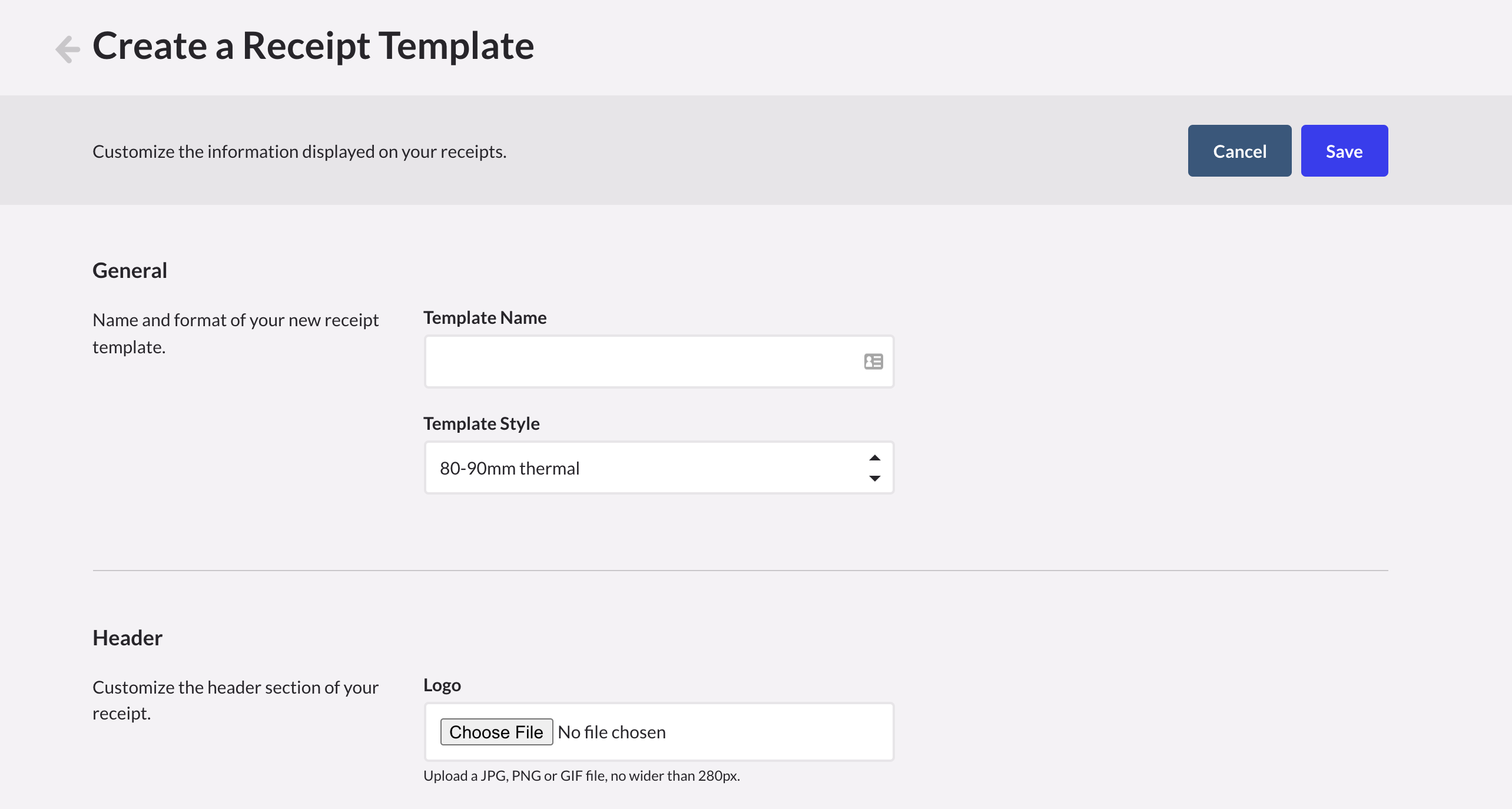 Setting up your receipt templates – Lightspeed Retail (X-Series)