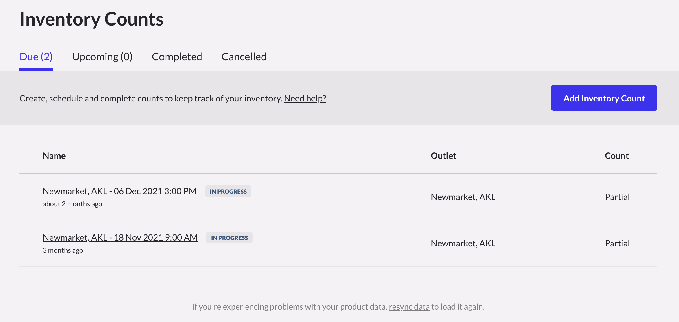 Full inventory counts – Lightspeed Retail (X-Series)