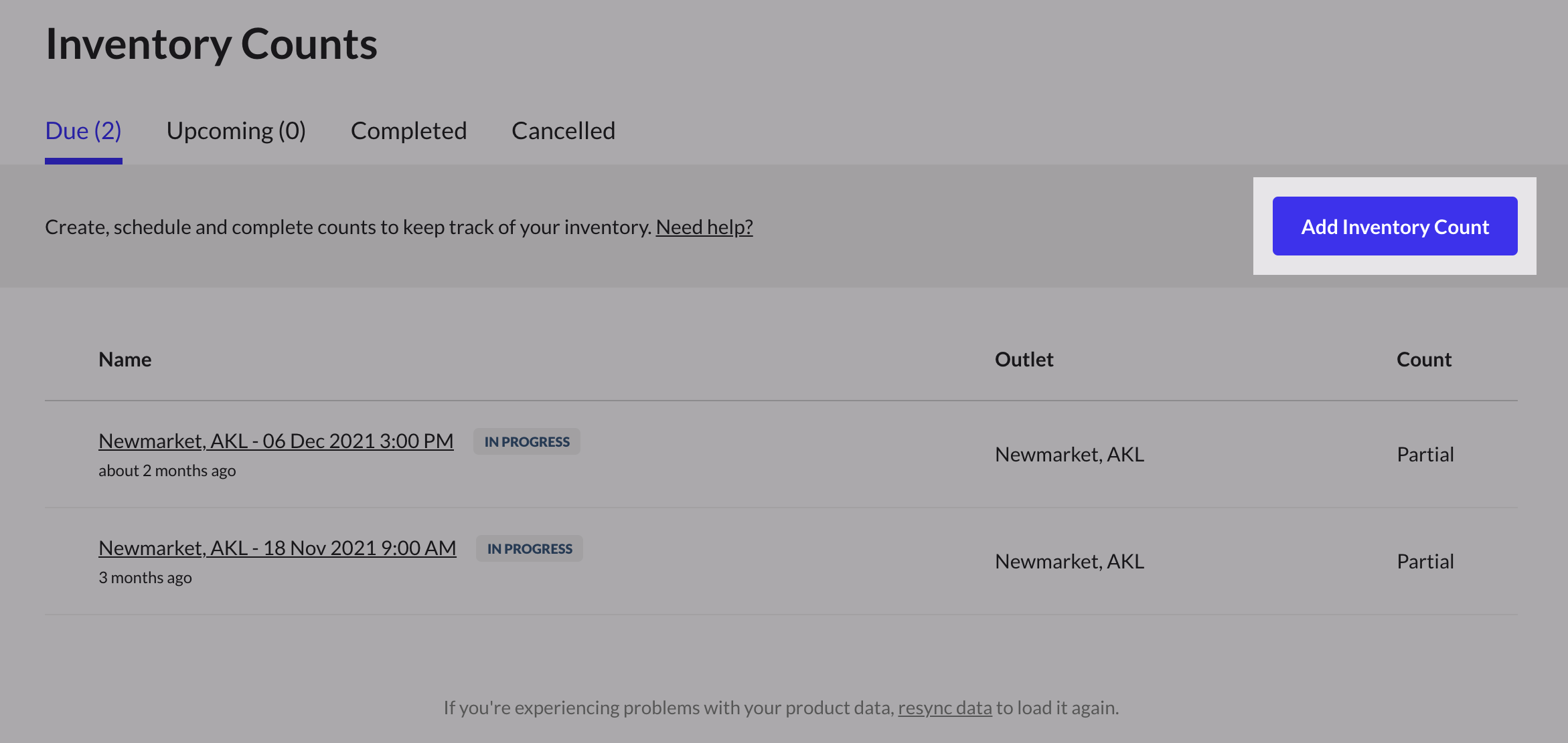 Full inventory counts – Lightspeed Retail (X-Series)