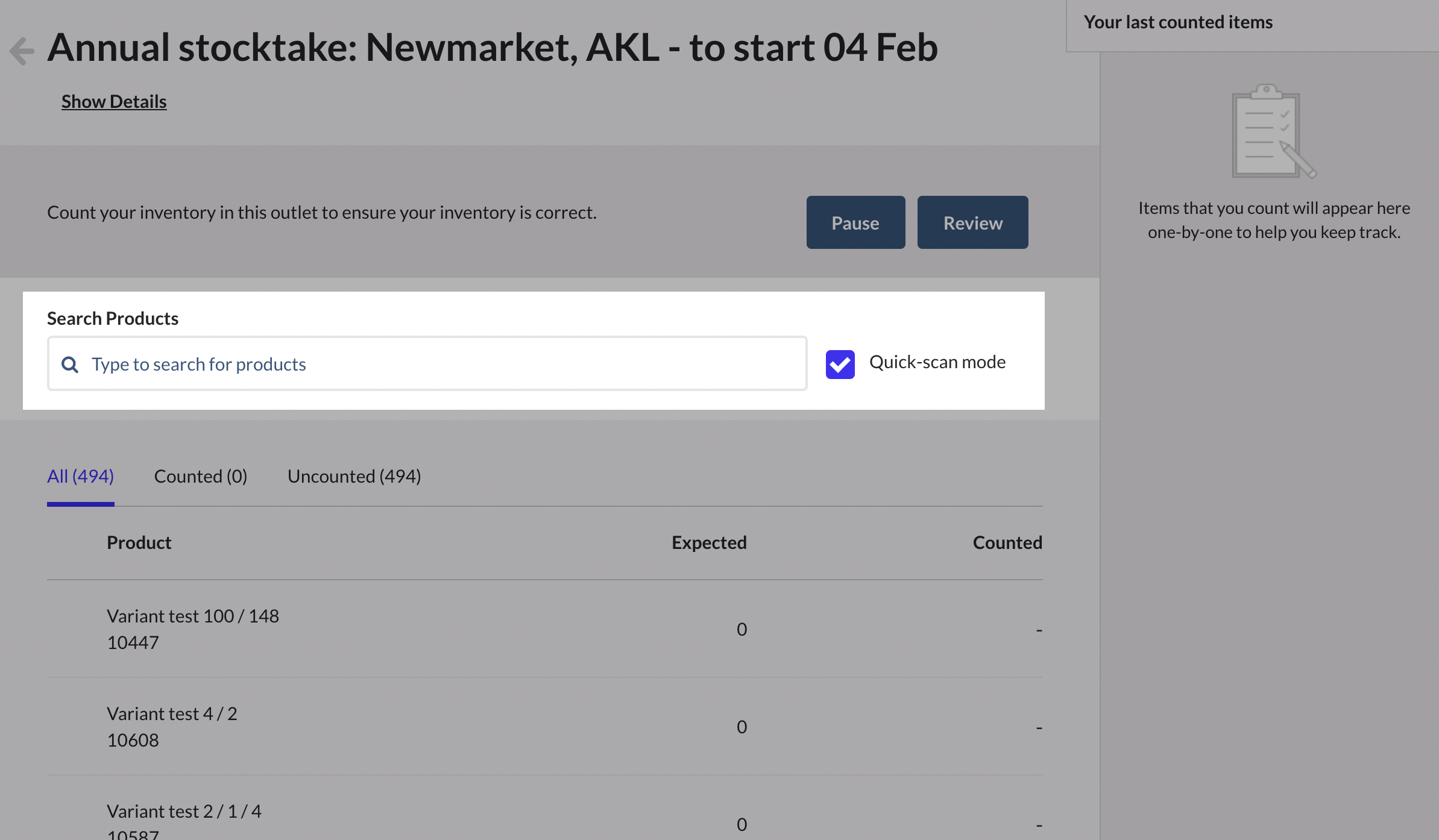 Full inventory counts – Lightspeed Retail (X-Series)