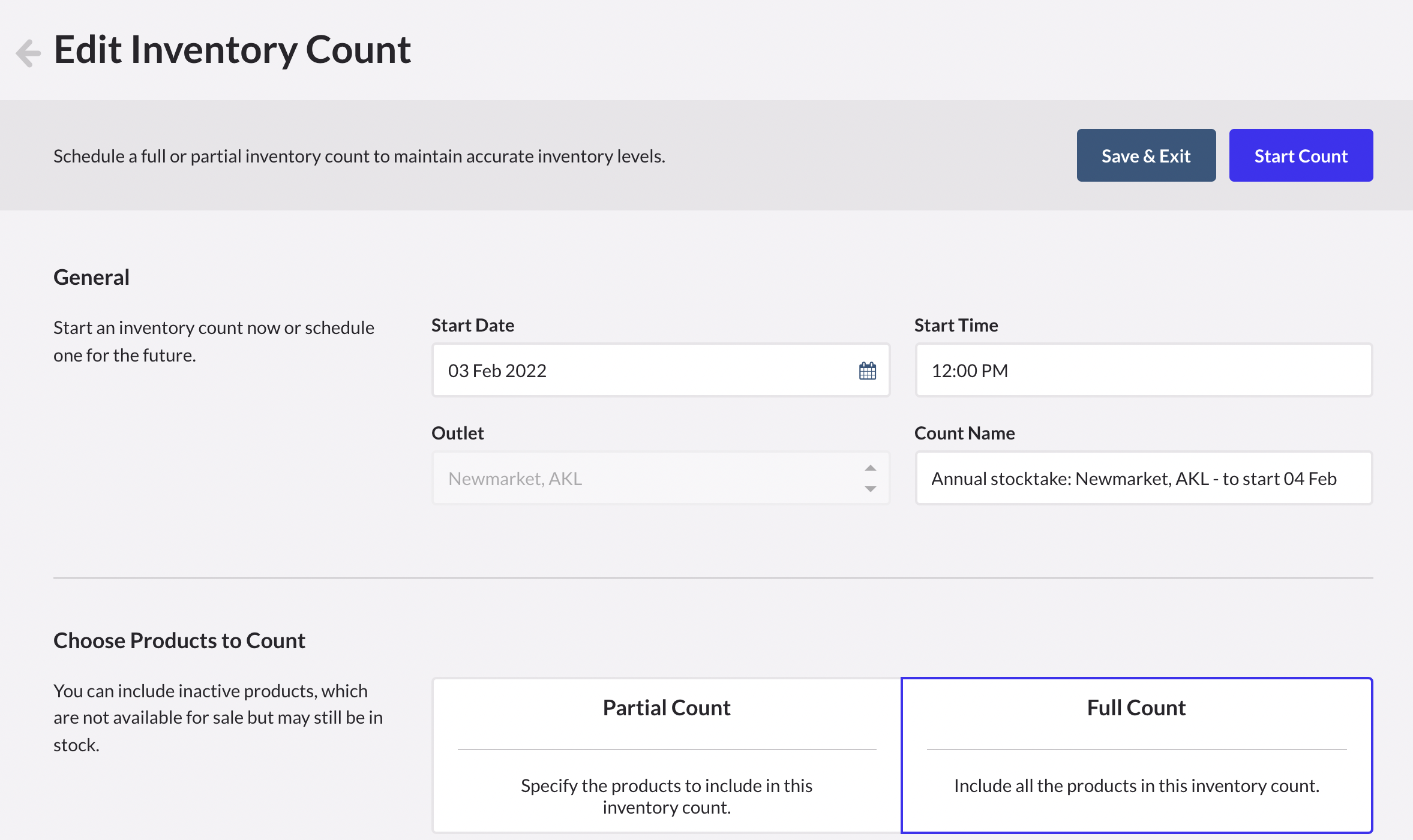 Full inventory counts – Lightspeed Retail (X-Series)
