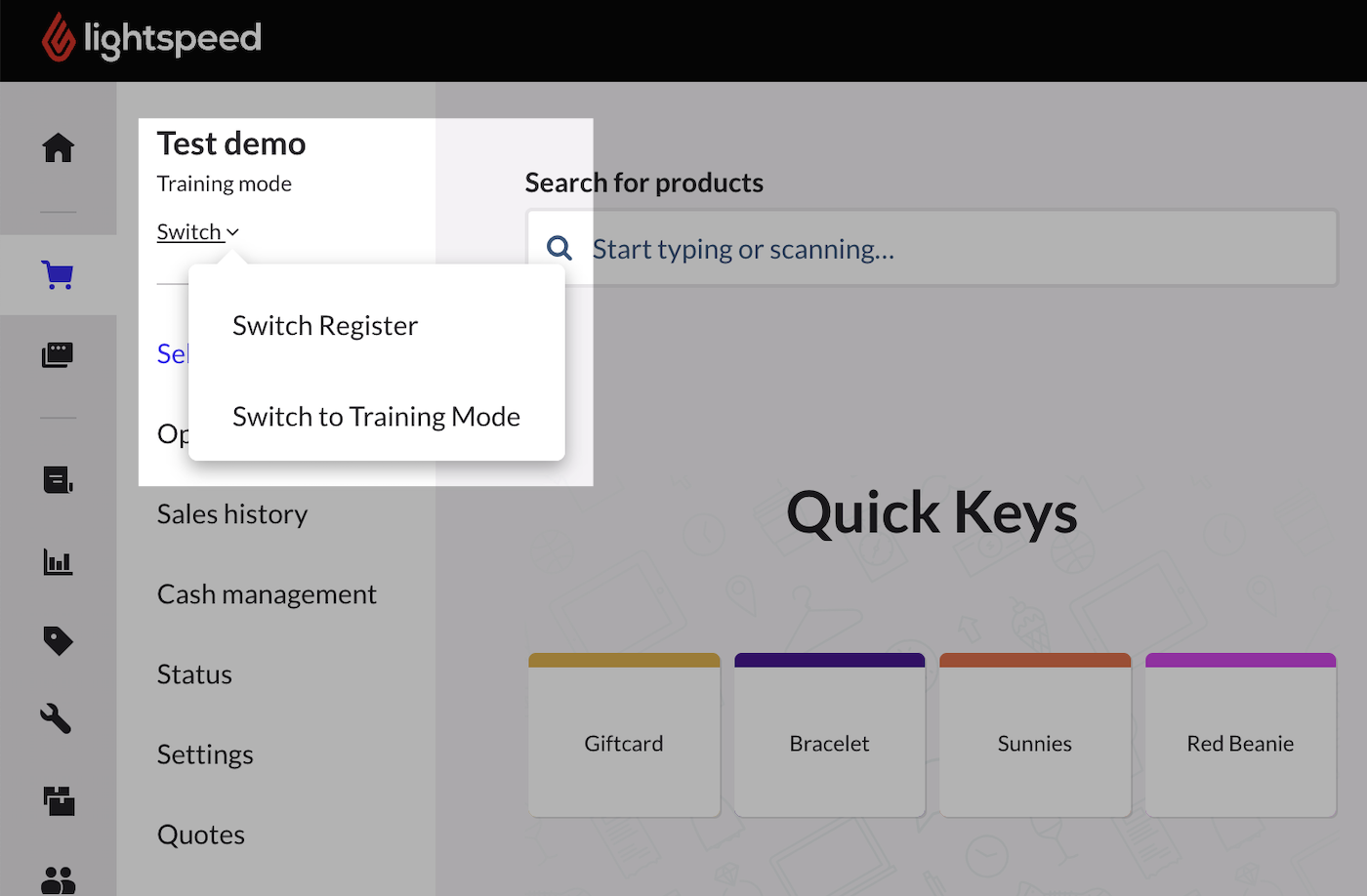 Using training mode – Lightspeed Retail (X-Series)