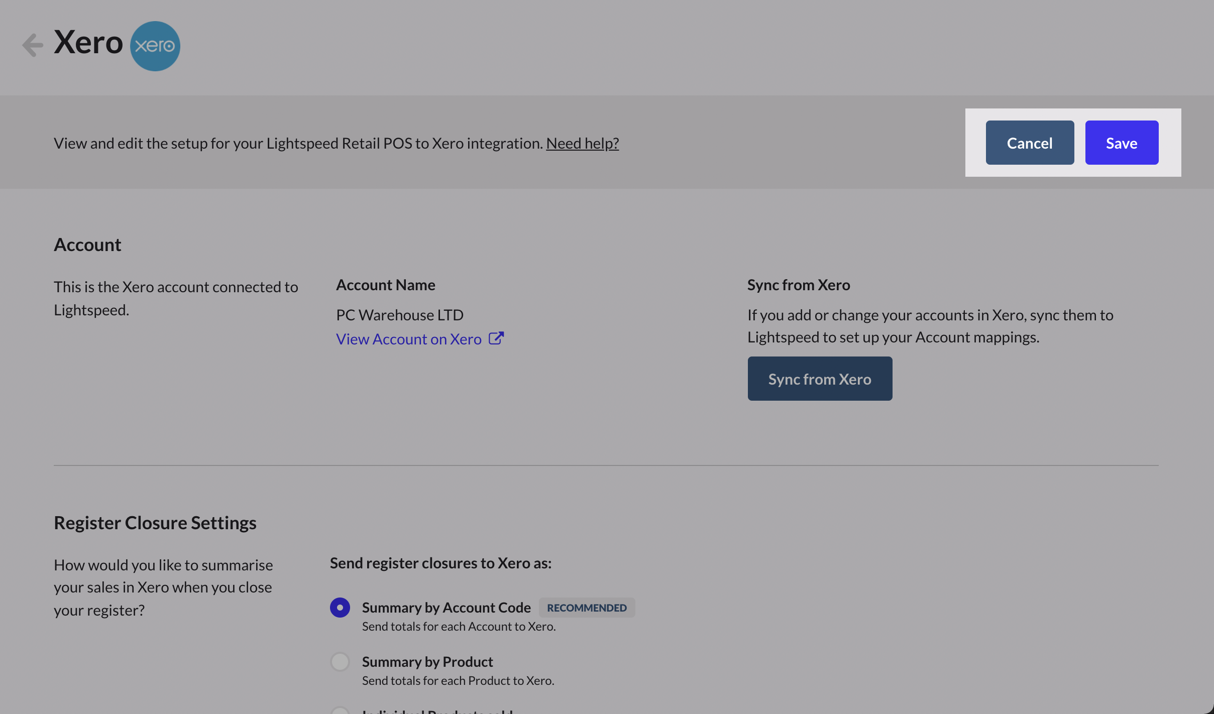 Setting up the Xero integration with Retail POS (X-Series) – Lightspeed ...