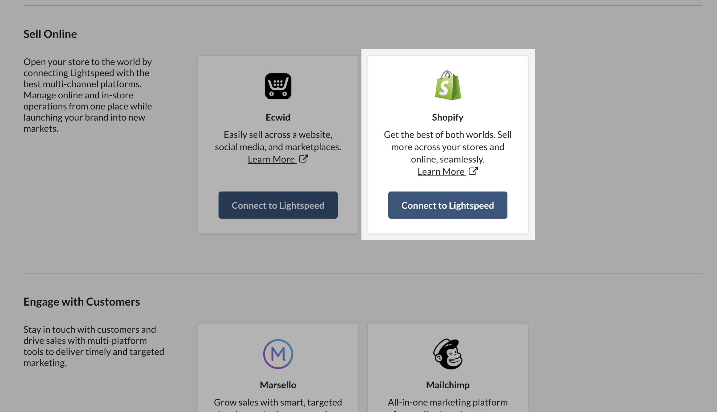 Setting up the Shopify integration – Lightspeed Retail (X-Series)