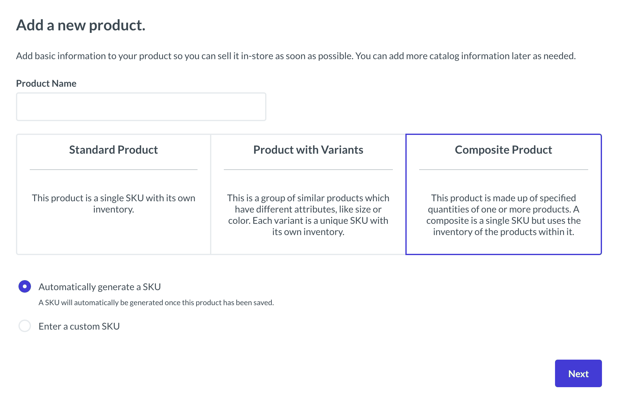 Using the quick add product modal – Lightspeed Retail (X-Series)