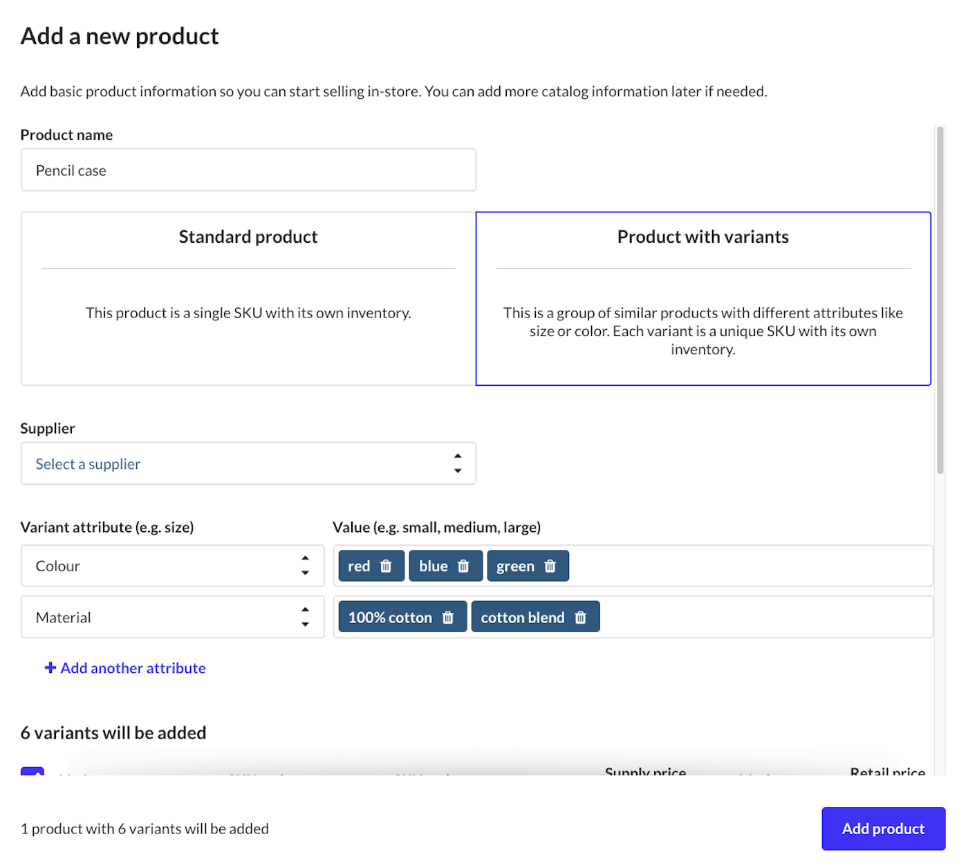Using the quick add product modal – Lightspeed Retail (X-Series)