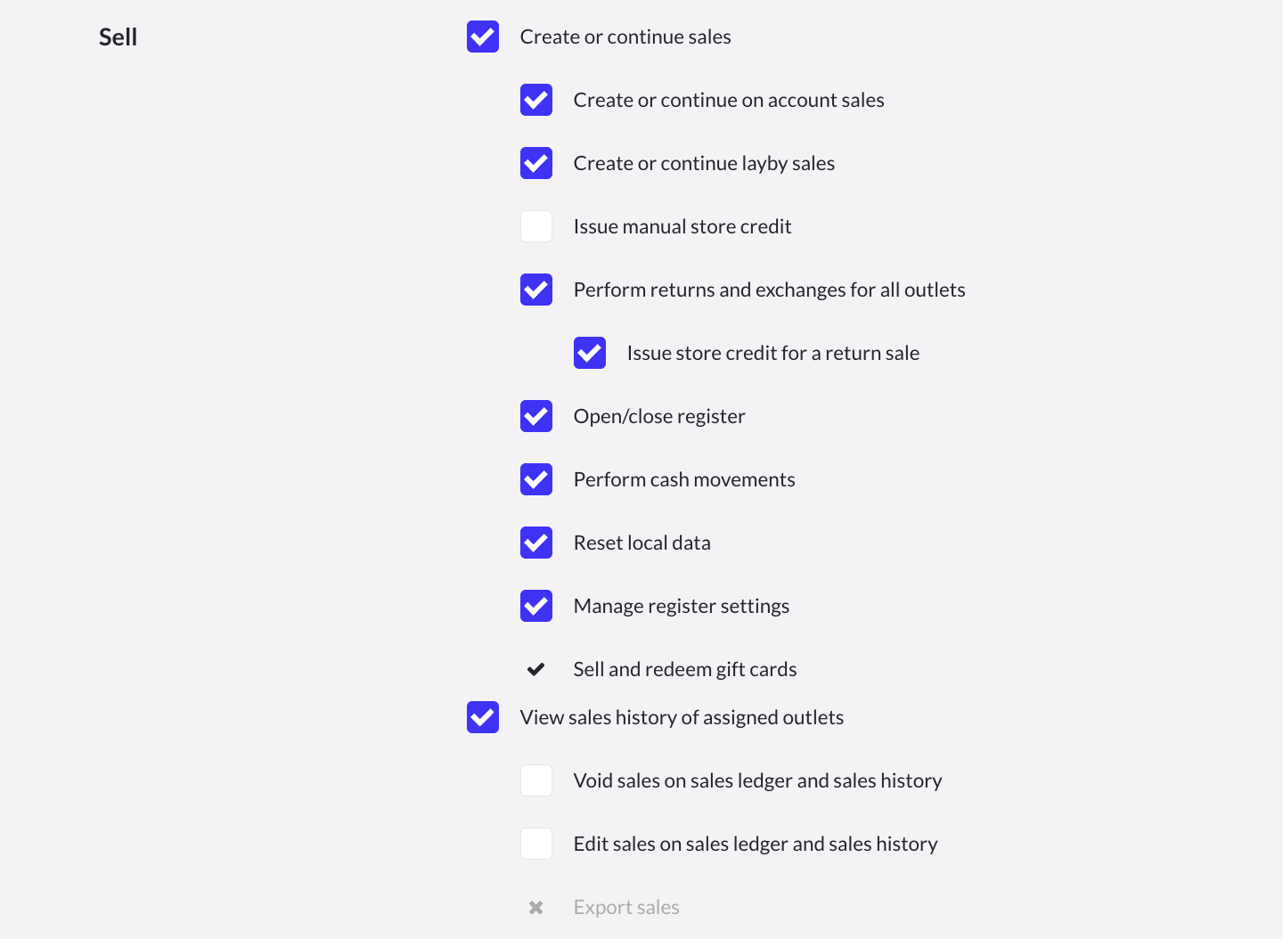 Setting user roles and permissions – Lightspeed Retail (X-Series)