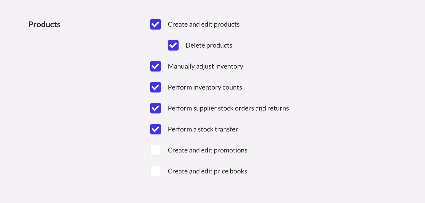 Setting user roles and permissions – Lightspeed Retail (X-Series)