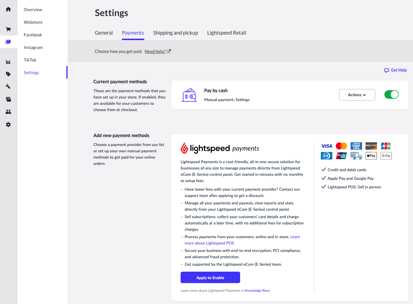 Setting up Lightspeed Payments for eCom (E-Series) with Retail POS (X ...
