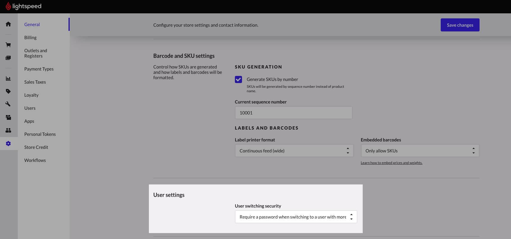 Configuring your general settings and contact information – Lightspeed ...
