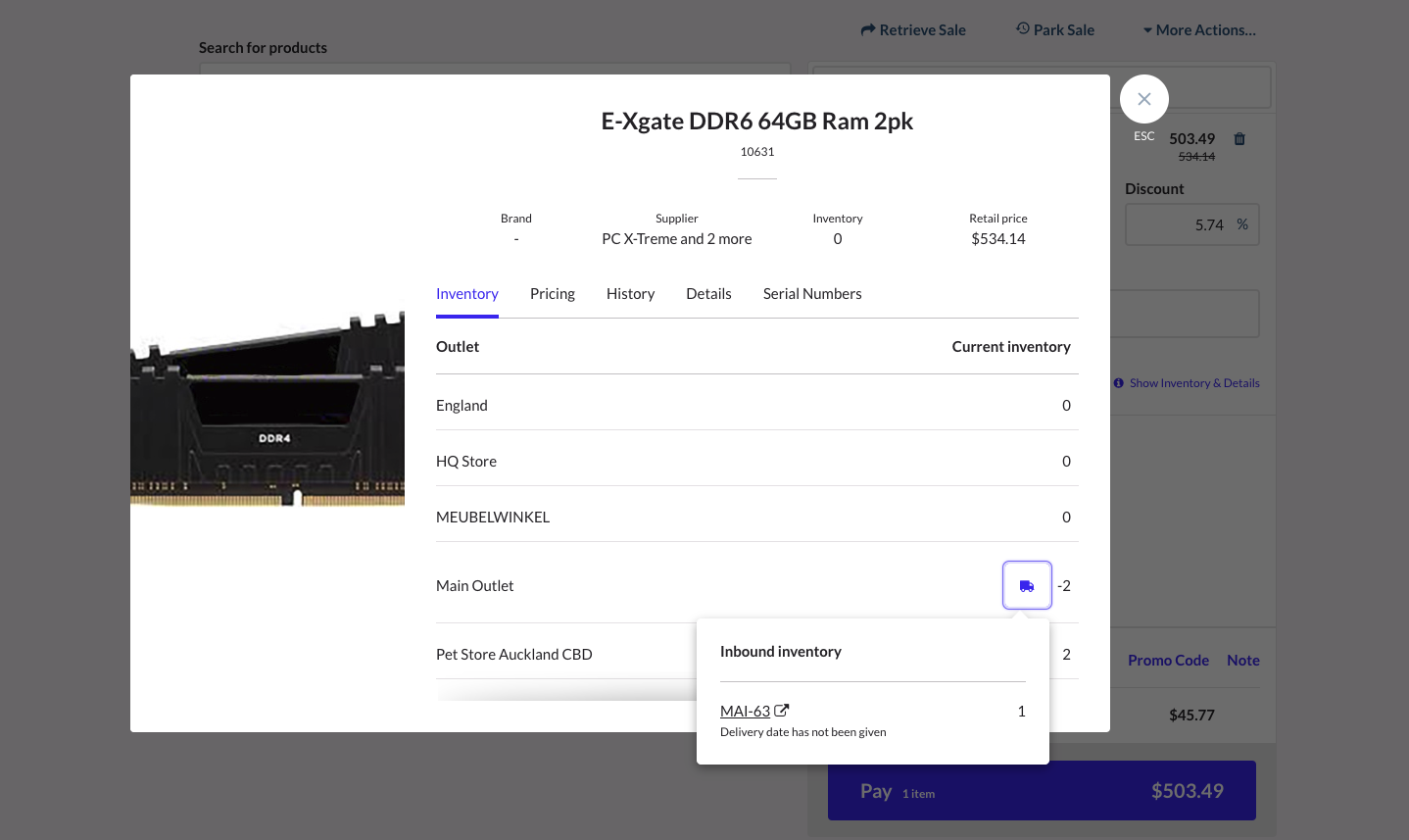Tracking inbound inventory in Retail POS (X-Series) – Lightspeed Retail ...