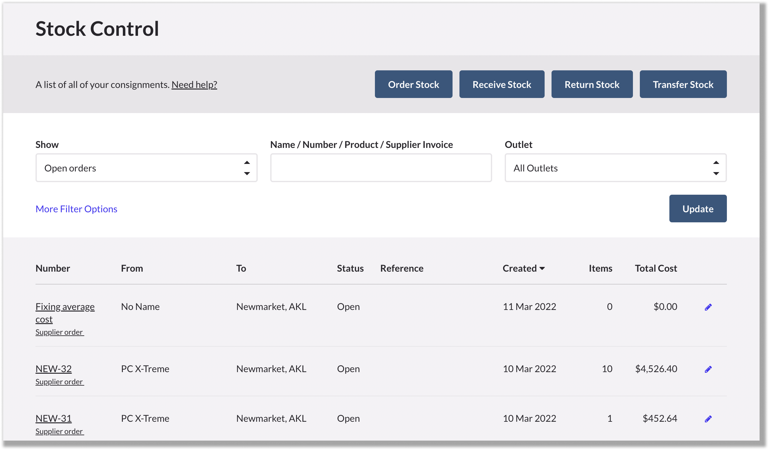 Transferring stock in Retail POS (X-Series) – Lightspeed Retail (X-Series)