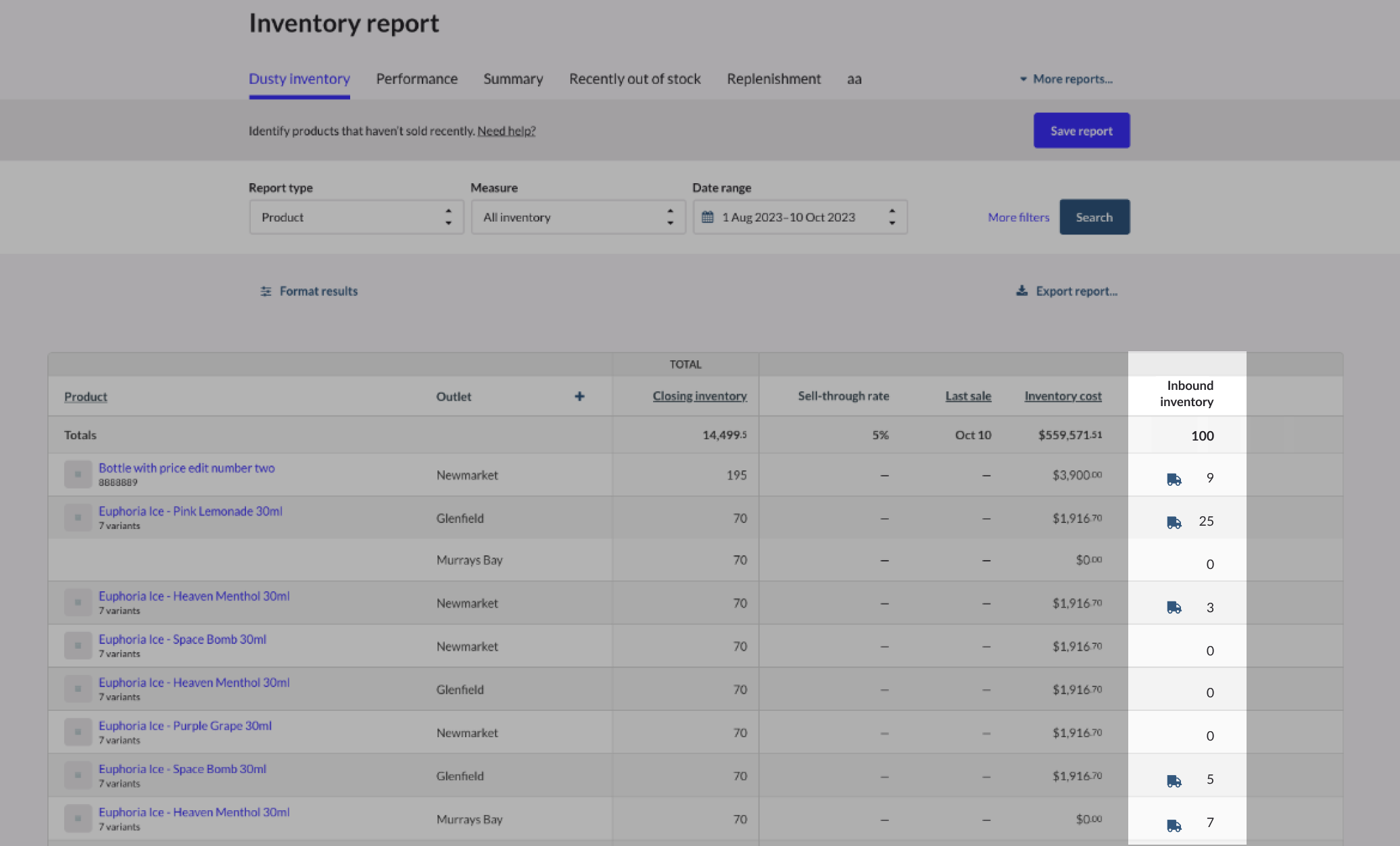 Tracking inbound inventory in Retail POS (X-Series) – Lightspeed Retail ...