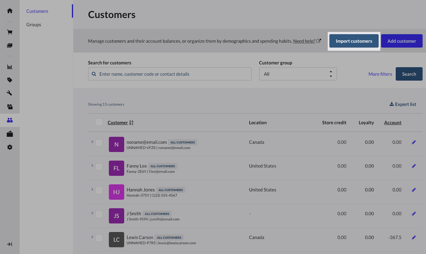 Adjusting customer loyalty balances – Lightspeed Retail (X-Series)