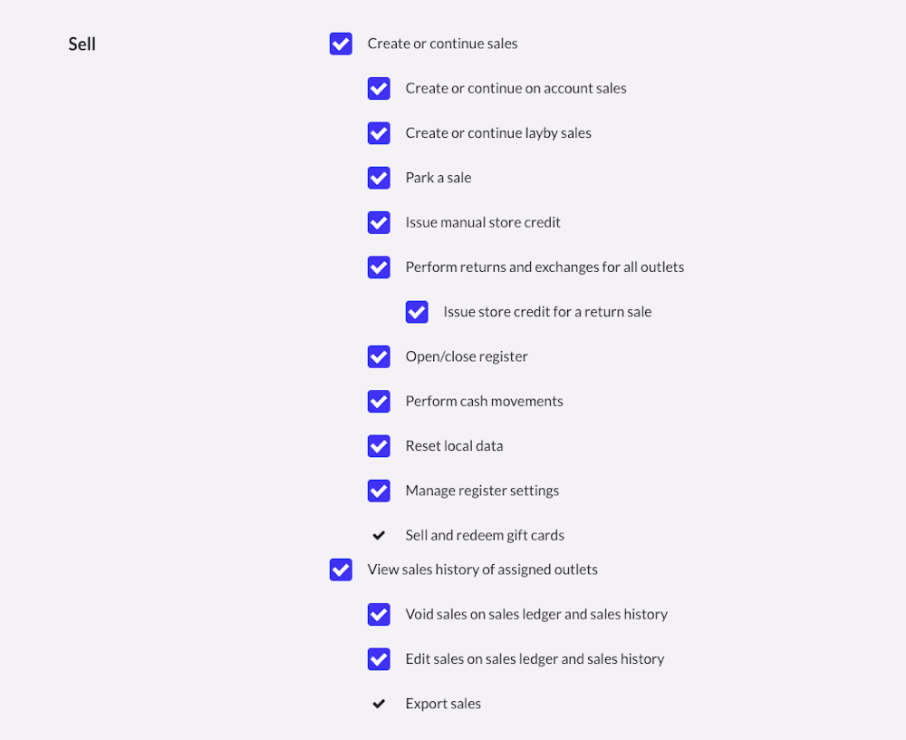 Setting user roles and permissions – Lightspeed Retail (X-Series)