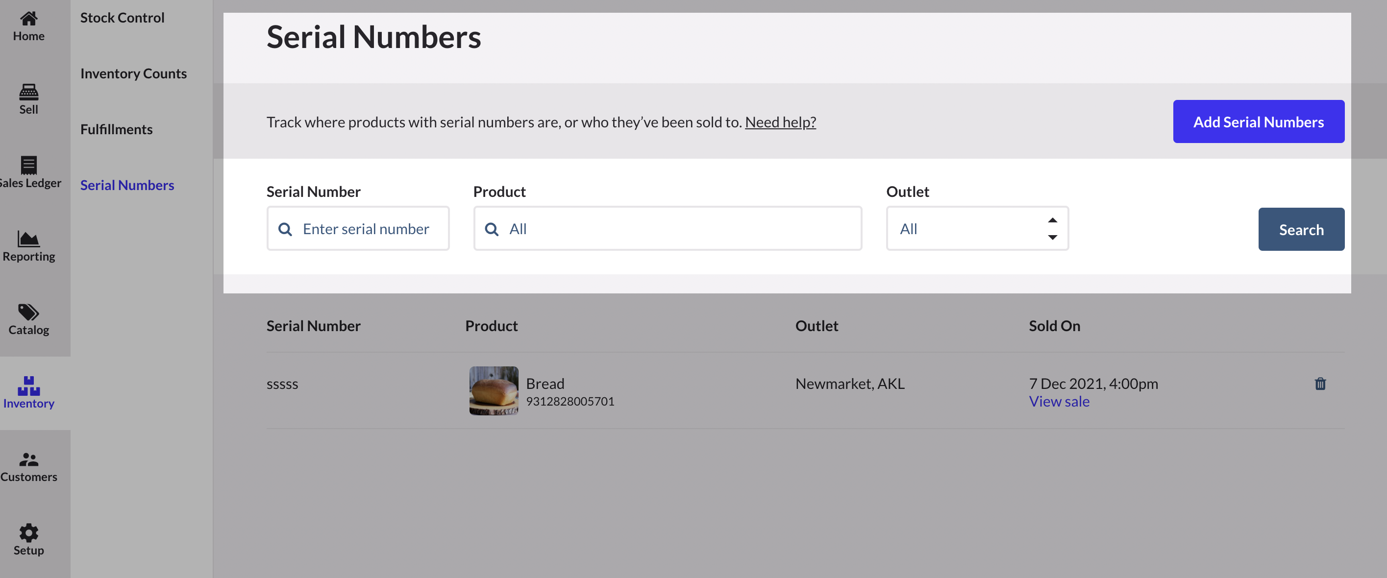 Producten met serienummers verkopen – Lightspeed Retail (X-Series)