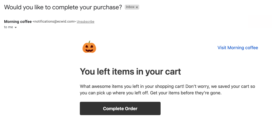 Abandoned cart recovery emails in eCom – Lightspeed Retail (X-Series)