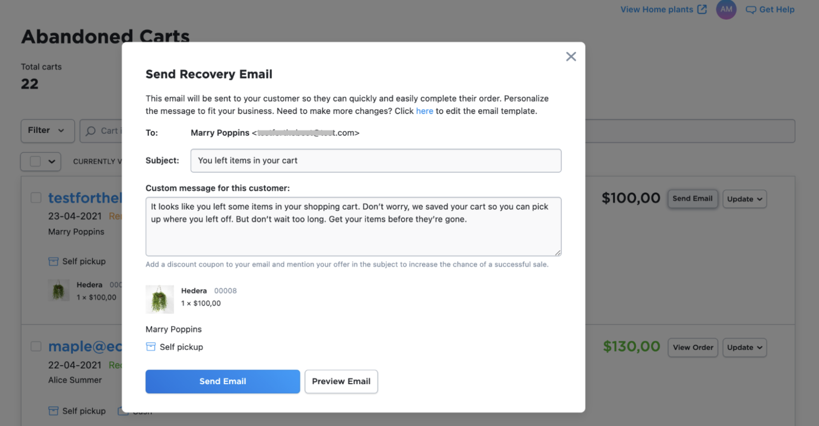 Abandoned cart recovery emails in eCom – Lightspeed Retail (X-Series)